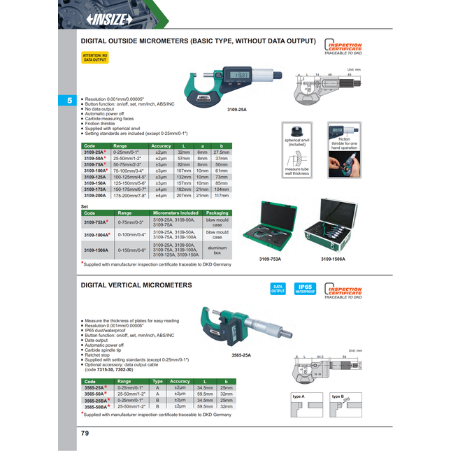 OD Micrometers – Block-To-Box