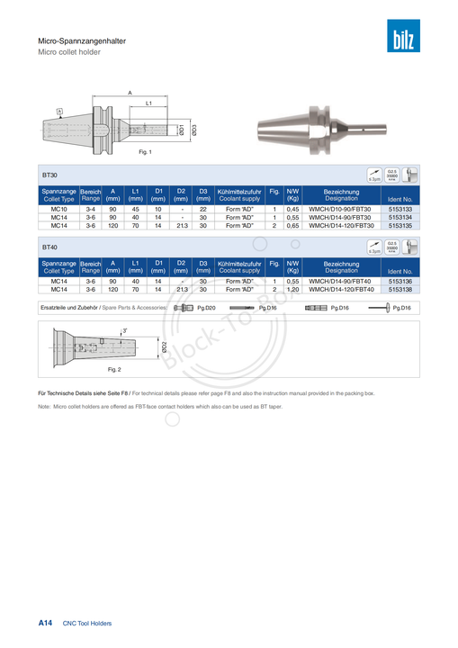 Micro Collet Chucks – Block-To-Box