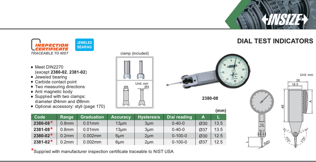 Insize Dial Test Indicators-10 Microns – Blocktobox Online Enterprises ...