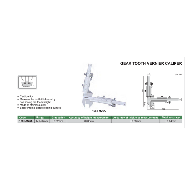 Gear Tooth Calipers – Block-To-Box